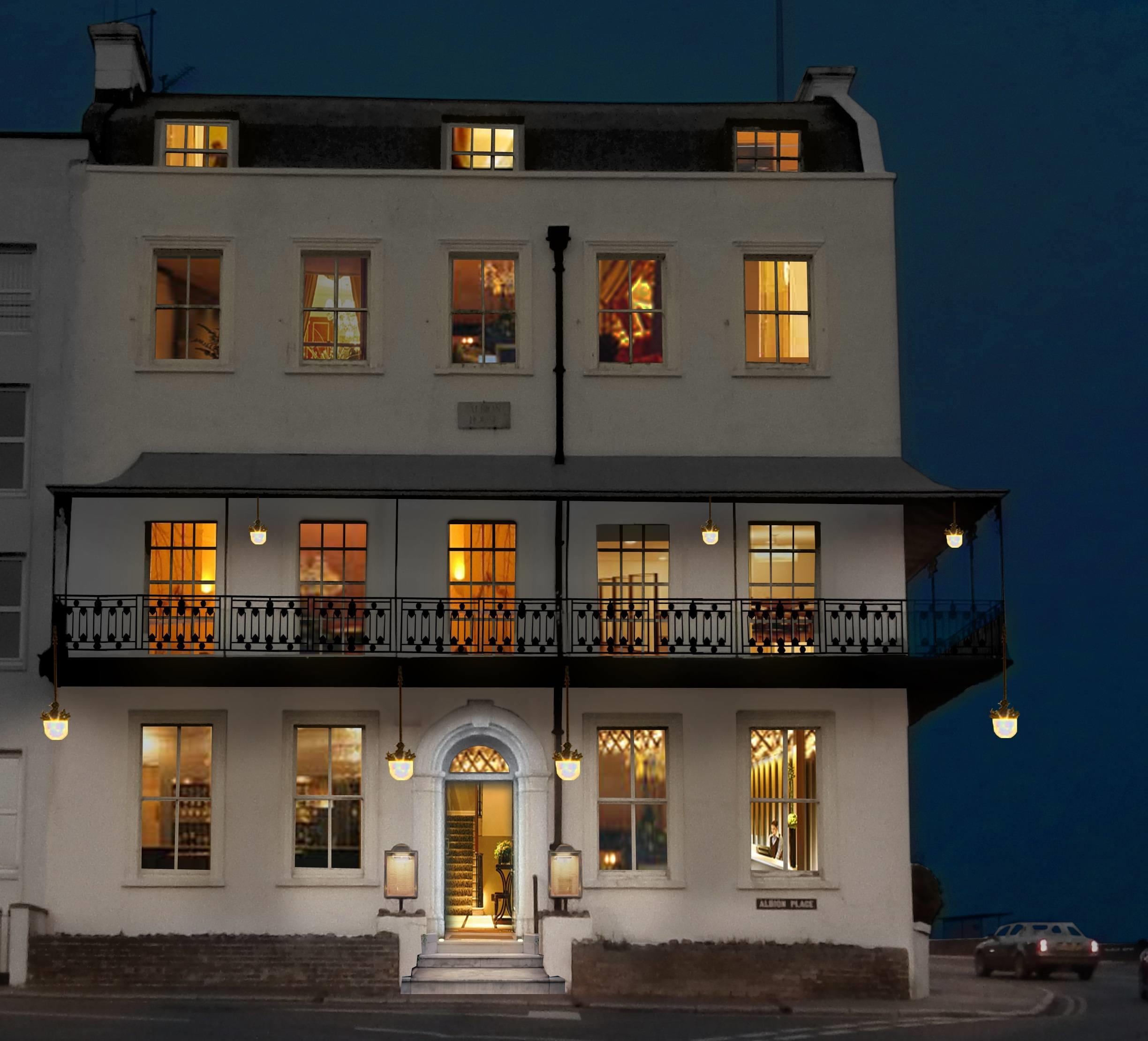 Albion House, set in a clifftop location overlooking Ramsgate
